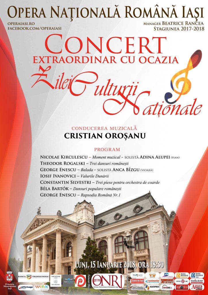Concert extraordinar cu ocazia Zilei Culturii Naționale